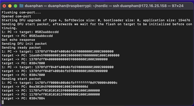 DFU Mesh Not Success When Update The Zip File Over The Serial Port