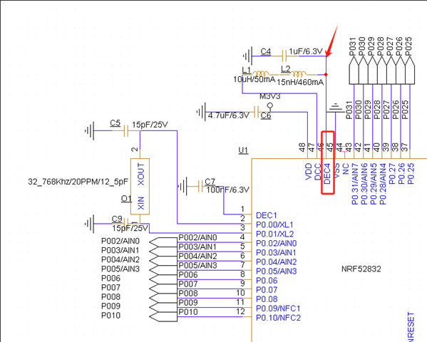 Why Is The Ripple Of The Dec4 Pin In Nrf52832 Internal Dcdc Output Mode