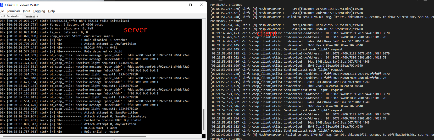 In The Demo Openthread Client And Server I Would Like To Know How To Find The Ipv6 Address Of
