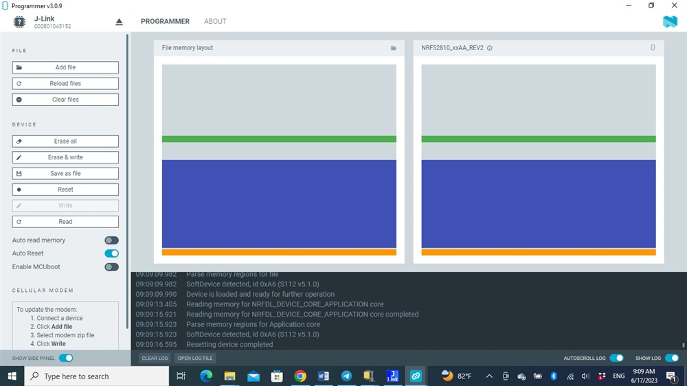 After Flashing Firmware Have A Gap Between Softdevise And Application