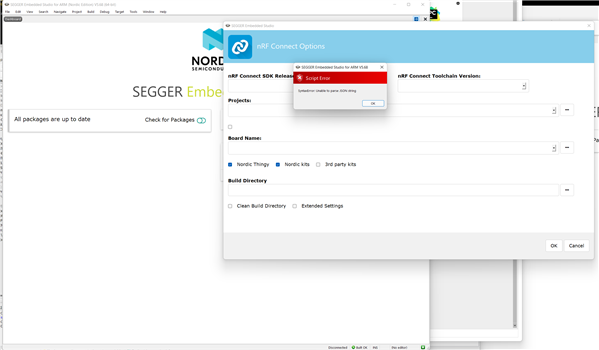 Fail to load nRF Connect SDK project - Nordic Q&A - Nordic DevZone - Nordic DevZone