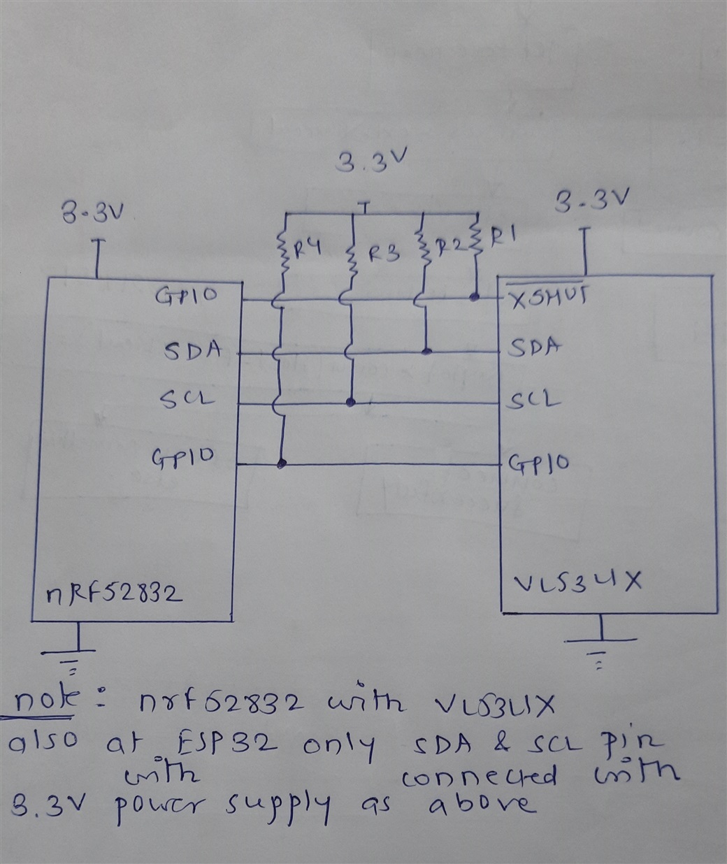 We are trying to interface the VL53L1X with nrf52832. but "slave ...