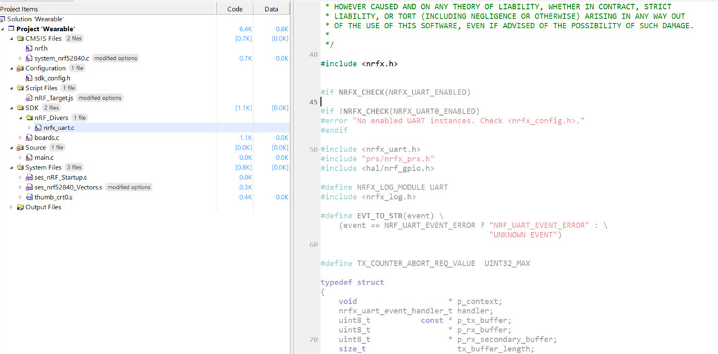 Problem With Nrfxchecknrfxuartenabled When Trying To Include The Uart Driver Module To My
