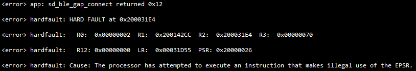 Hardfault Happens Occasionally In Ble Both Role Product Nordic Qanda Nordic Devzone Nordic