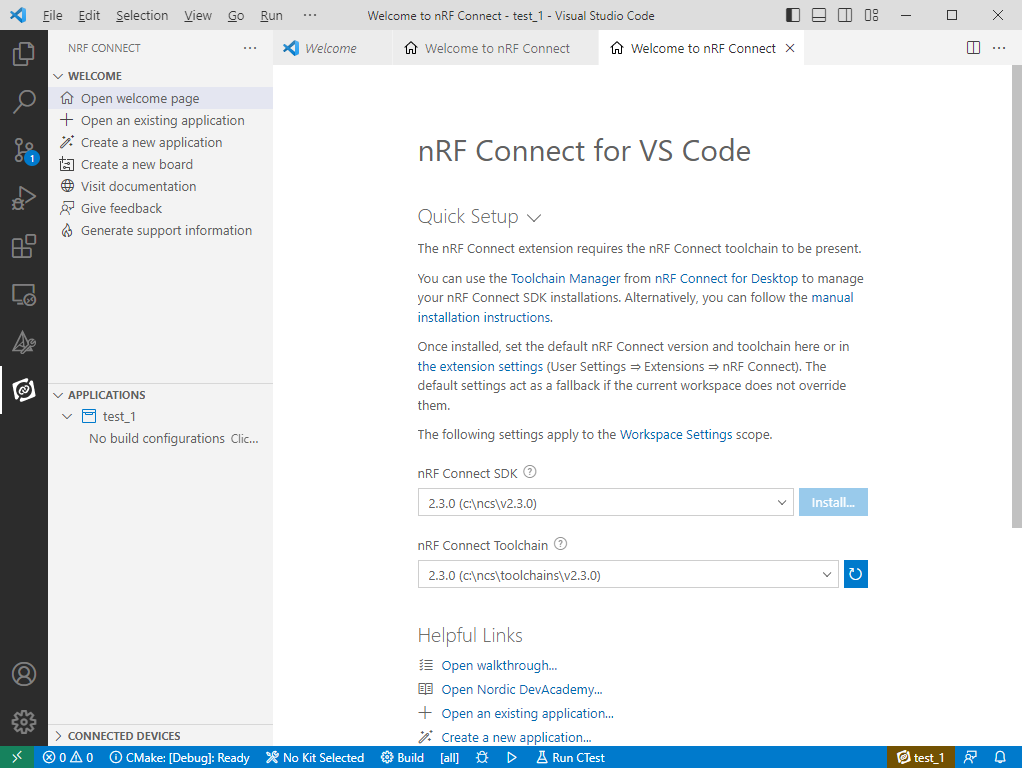 Nrf Connect Sdk V230 For Vs Code Setting Nordic Qanda Nordic Devzone Nordic Devzone