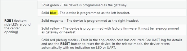nRF5340 Audio DK - gateway central LED colour? - Nordic Q&A - Nordic DevZone - Nordic DevZone