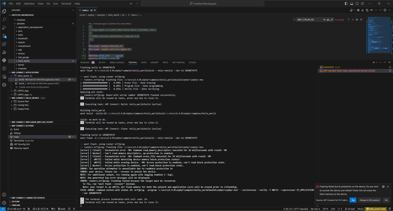 How to enable APPPROTECT, SECUREAPPROTECT and ERASEPROTECT on nRF5340? - Nordic Q&A - Nordic ...