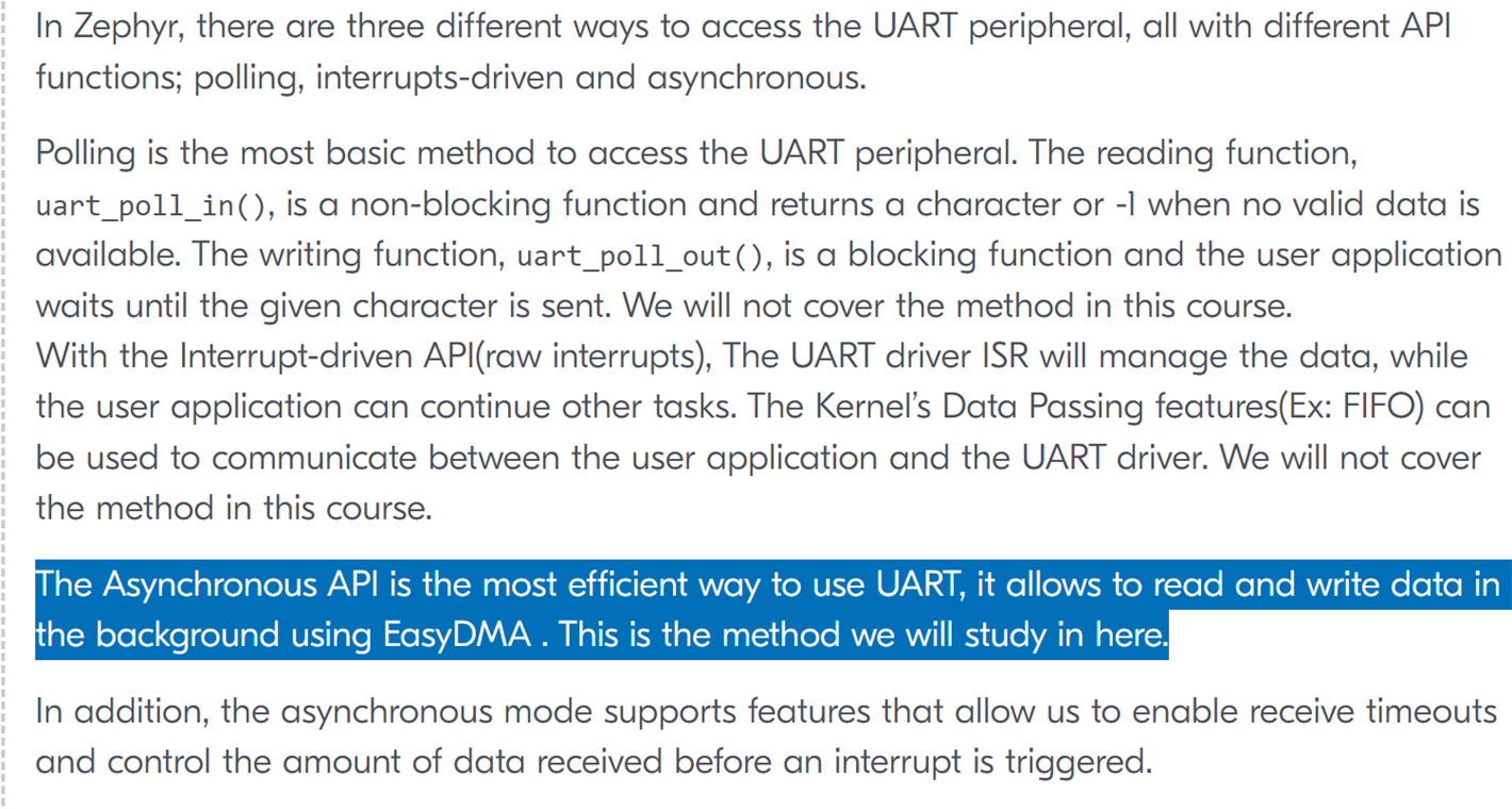 Nrf52840 Why Ble Hci Uart Implemented Using Interrupt Api Than Asynchronous Api Nordic Qanda