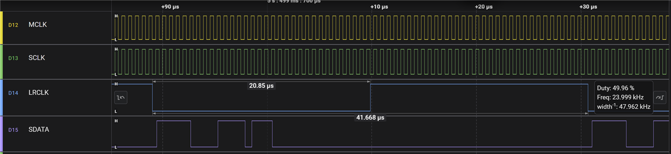 I2S Master Clock always runs at same speed as Bit Clock - Nordic Q&A - Nordic DevZone - Nordic ...