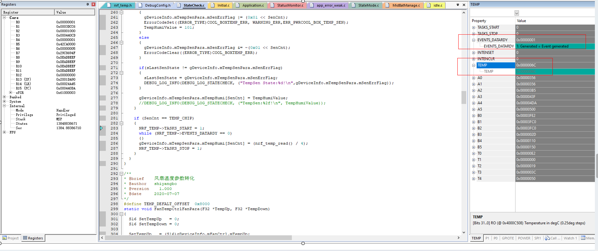 Using The Temperature Function The Software Enters The Assertion Nordic Qanda Nordic Devzone