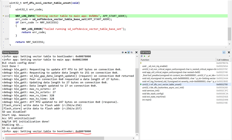 Dfu Svci Initialisation Crash When Adding Dfu Buttonless Service After Disabling And Re Enabling