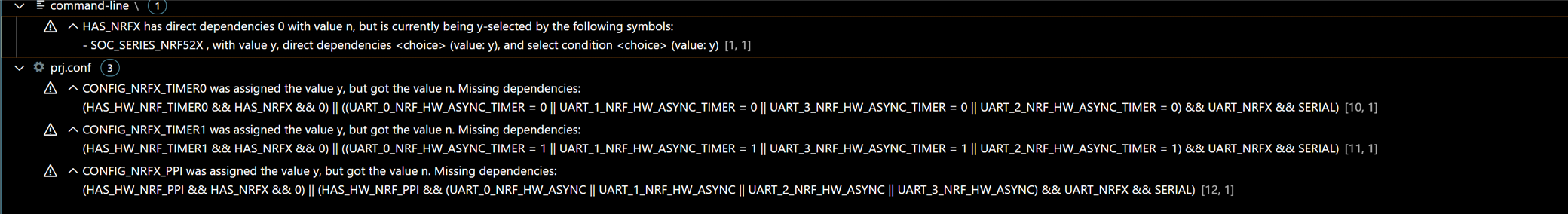 Strange Kconfig Dependency Errors In Nordic Ncs Vscode Nordic Qanda Nordic Devzone Nordic