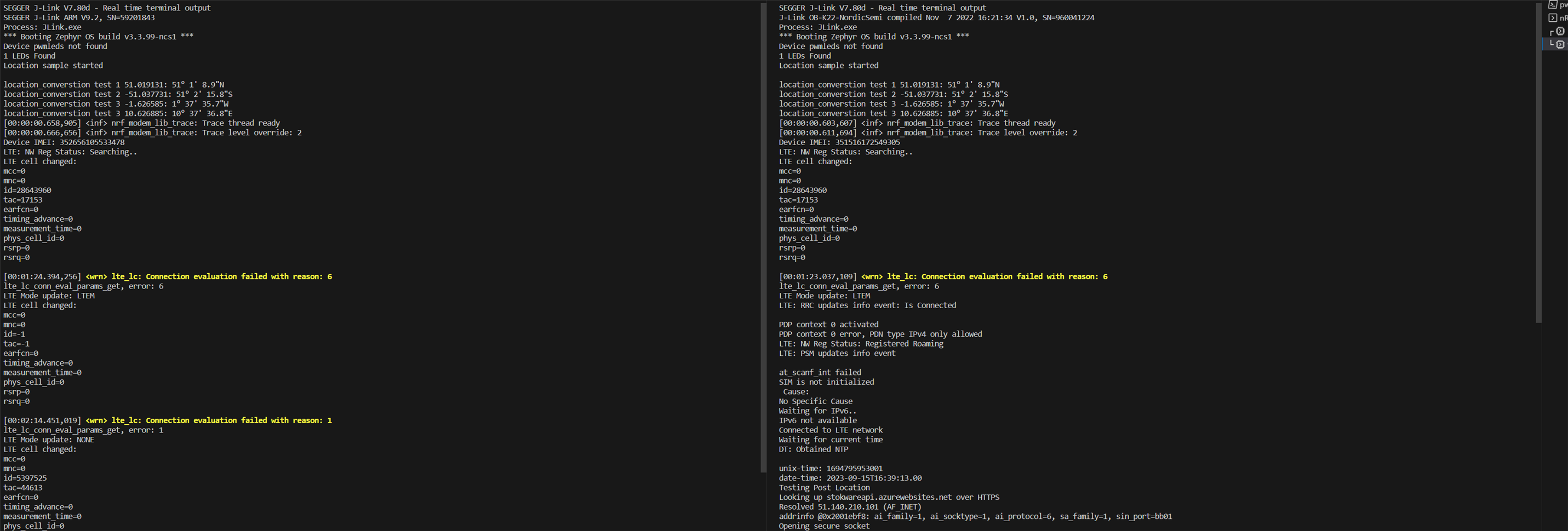 Nrf Location Example Finds Cells But Cannot Connect On Custom Nrf9160 Board Nordic Qanda