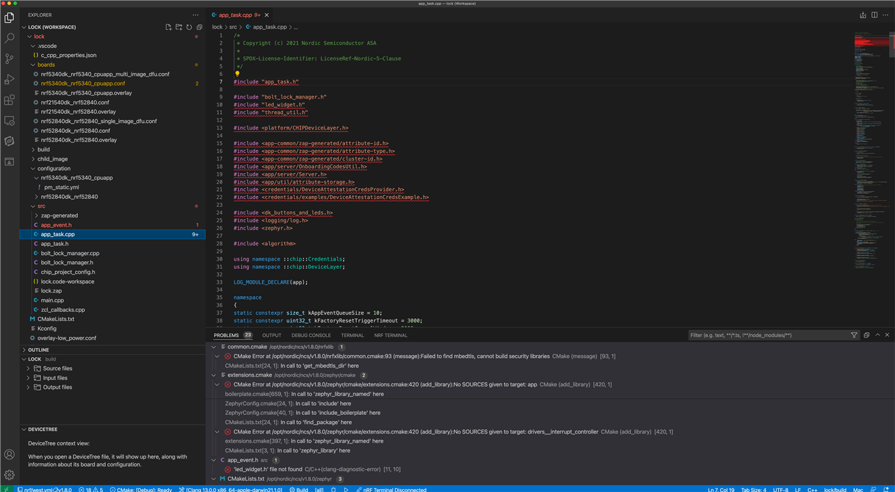 Matter Lock example - Nordic Q&A - Nordic DevZone - Nordic DevZone