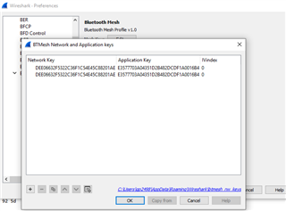 BLE mesh decryption using wireshark not working - Nordic Q&A - Nordic DevZone - Nordic DevZone