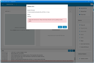 JLINK V9 programmer failed to update modem firmware - Nordic Q&A - Nordic DevZone - Nordic DevZone