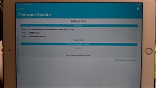 DFU with iOS app, Error: Enabling indications failed - Nordic Q&A - Nordic DevZone - Nordic DevZone