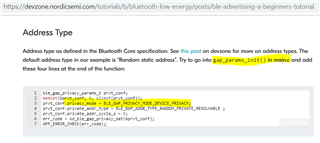 Can't change "Random Static address" to "Private Resolvable address" in "BLE Advertising - a ...