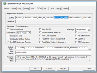 What is the purpose of the preprocessor define FLOAT_ABI_HARD in ...