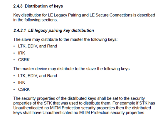 Why does the slave use traditional pairing, but the key uses LTK ...