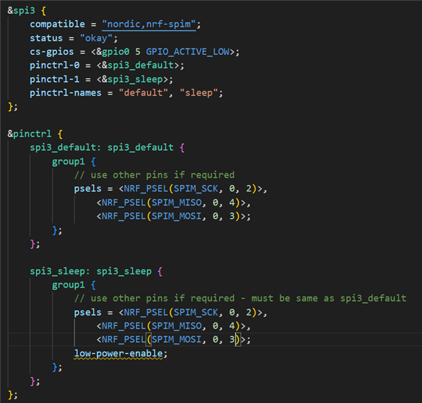 Enabling two SPIs simultaneously in nrf5340 - Nordic Q&A - Nordic DevZone - Nordic DevZone