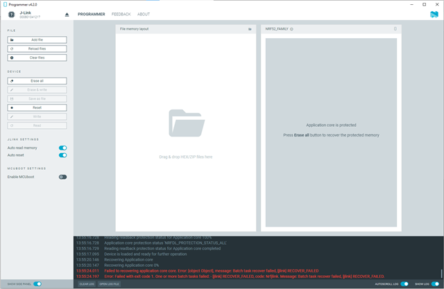 Recoverfailed While Tring To Program Nrf52840 Using Nrf Programmer Nordic Qanda Nordic