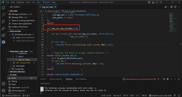 How to port the SMP Service to the peripheral_uart to support DFU - Nordic Q&A - Nordic DevZone ...