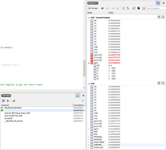 HardFault_Handler() gets called after trying to start the LFCLK or HFCLK - Nordic Q&A - Nordic ...