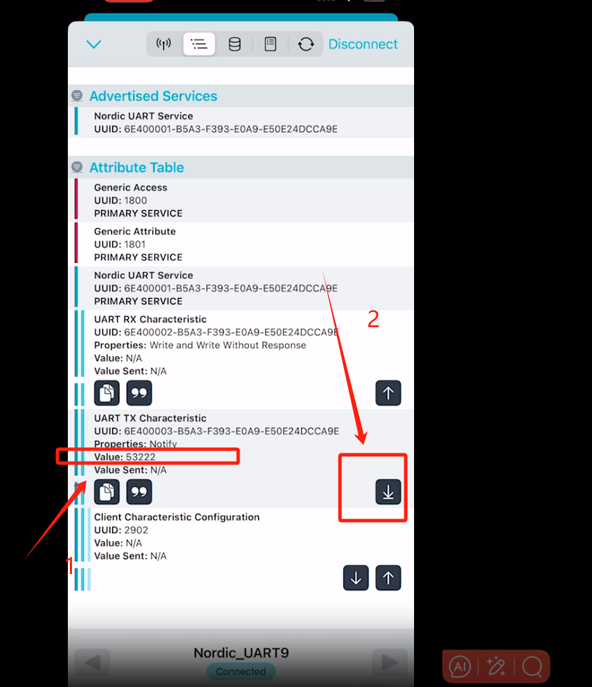 Use routines. When the IOS APP is connected, the notify function is not enabled, the Value is ...