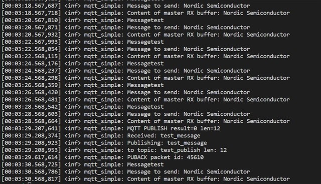 MQTT_Simple Example - Where is the delay? - Nordic Q&A - Nordic DevZone - Nordic DevZone