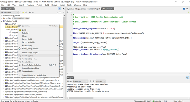 Problem With Adding Files To Ncs Projects Nordic Qanda Nordic Devzone Nordic Devzone