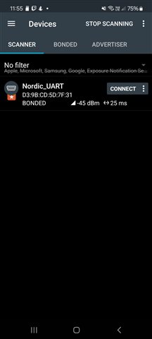 ble_app_uart example not working properly - Nordic Q&A - Nordic DevZone - Nordic DevZone