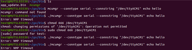 issue with firmware upgrade in nrf340dk through mcumgr and an error NMP timeout is showing ...