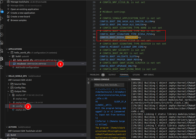 Error with MCUboot image encryption when using sysbuild - Nordic Q&A - Nordic DevZone - Nordic ...