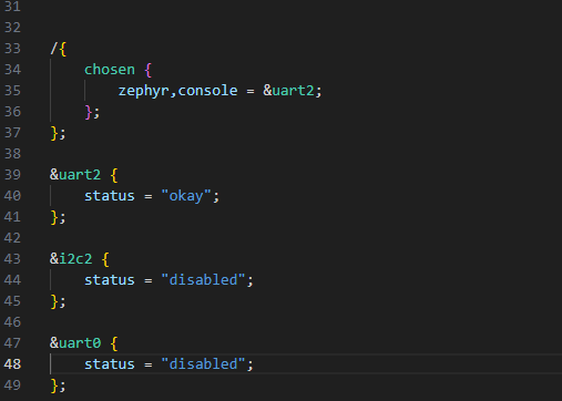 Change the zephyr console form uarte0 to uart2 - Nordic Q&A - Nordic DevZone - Nordic DevZone