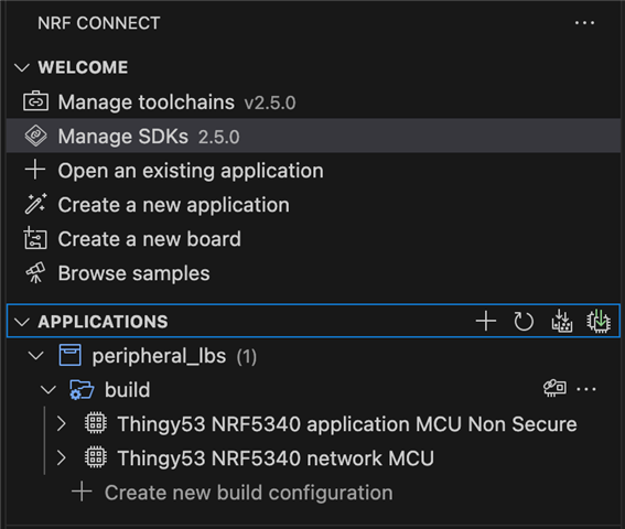 Thingy53 Flashed Nrf Connect Sdk For Vs Code Applications Don T Execute Successfully Nordic Q