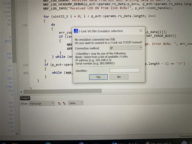 nRF5 DK can't be connected to SES - Nordic Q&A - Nordic DevZone - Nordic DevZone