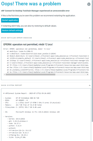 Unable to open toolchain manager - Nordic Q&A - Nordic DevZone - Nordic DevZone