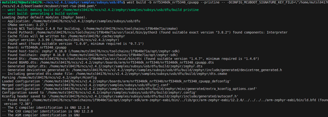 Bluetooth HCI_USB program does not work after uploading it through DFU on NRF5340 DK board ...