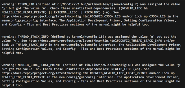 Issues with CONFIG settings when upgrading NCS to V2.6.0 - Nordic Q&A - Nordic DevZone - Nordic ...