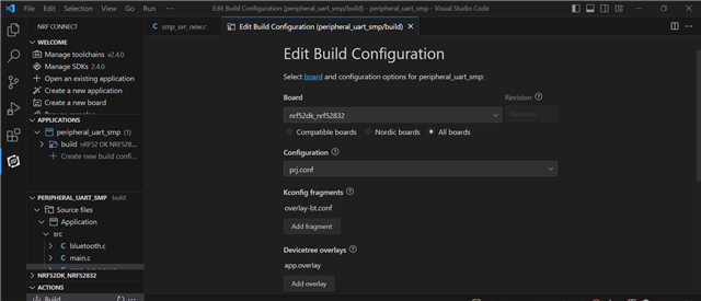 How to port the SMP Service to the peripheral_uart to support DFU - Nordic Q&A - Nordic DevZone ...
