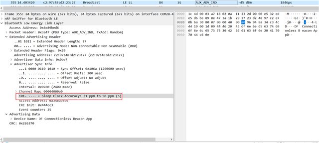 How to set SCA(sleep clock accuracy) in period Adv? - Nordic Q&A - Nordic DevZone - Nordic DevZone