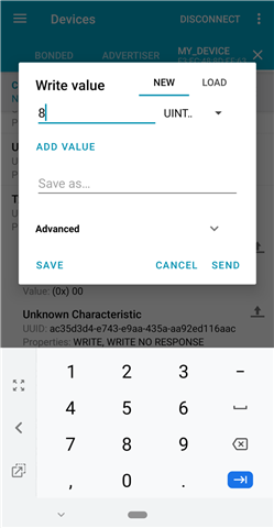 Customised TX Power service not working while running RSSI macro on Android nRF Connect mobile ...