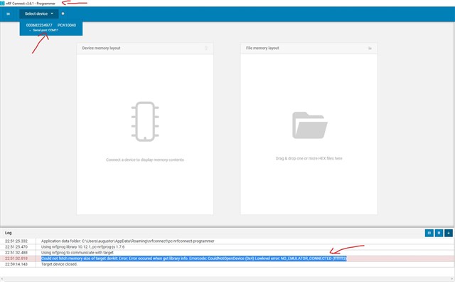 Could Not Fetch Memory Size Of Target Devkit Error Error Occured When Get Library Info
