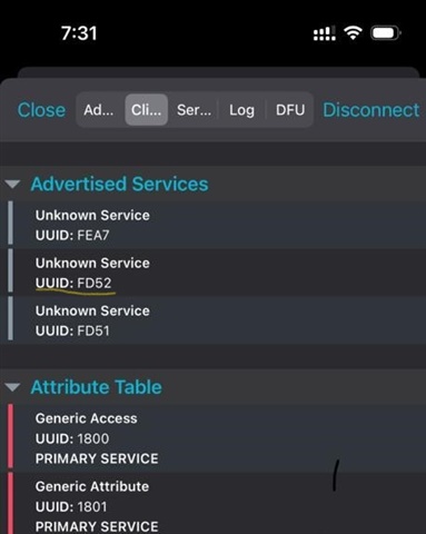 BLE_DB_DISCOVERY_SRV_NOT_FOUND event received even if the service is present - Nordic Q&A ...
