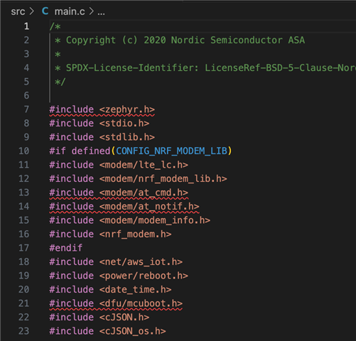 Build configuration is stale from the supported 6278.aws_iot_tutorial.rar sample. - Nordic Q&A ...