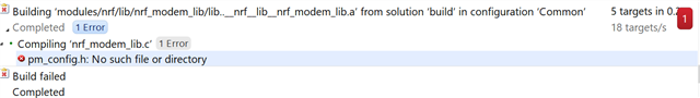 pm_config.h no file or directory - Nordic Q&A - Nordic DevZone - Nordic DevZone