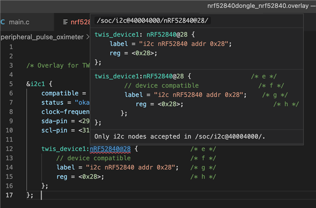 Only i2c nodes accepted in /soc/i2c@40004000/. - Nordic Q&A - Nordic ...