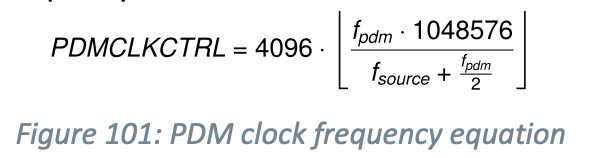 nrf5340 PDM clock frequency calculations don't add up - Nordic Q&A ...