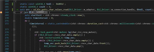Invalid Parameter Error Returned On Sdblegattccharvaluesread Nordic Qanda Nordic 5736